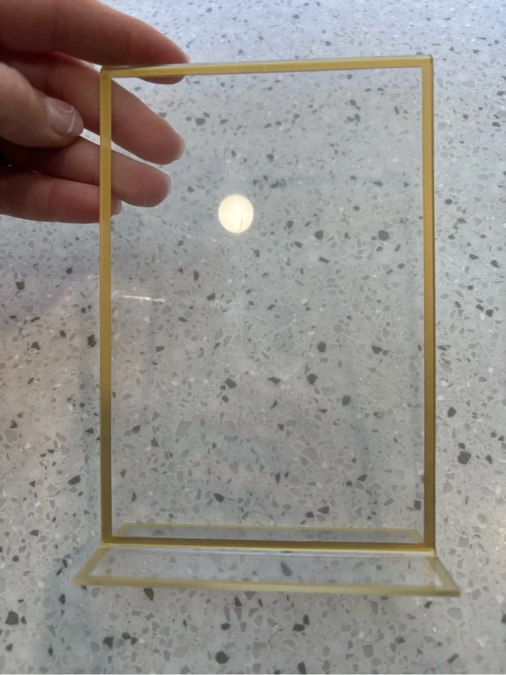 Accents | Euc 24 Pack 4 X 66 X 4 Clear Acrylic Sign Holder With Gold ...